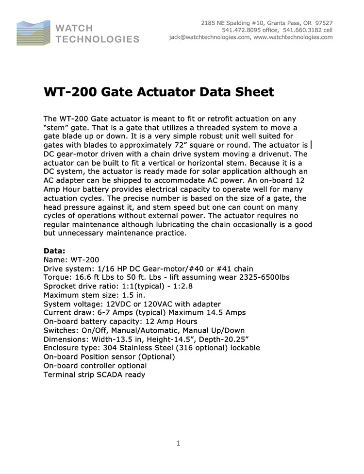 WT-200-new - Watch Technologies